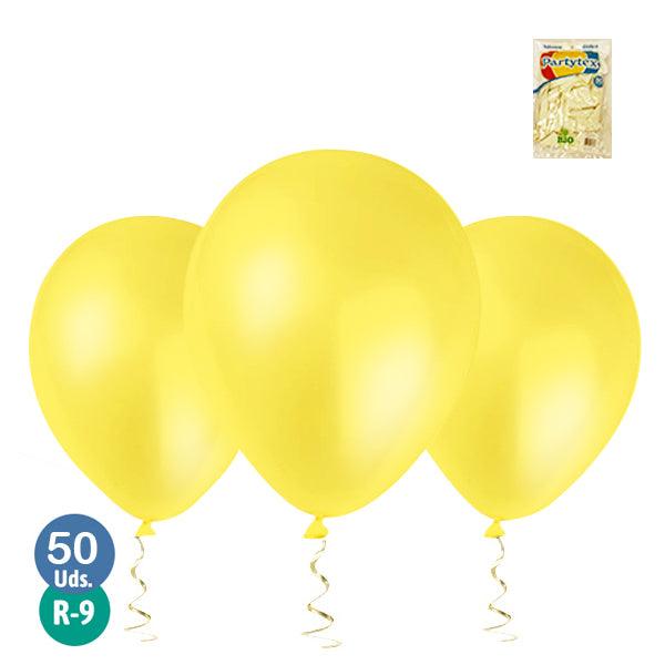 GLOBO R9 PX. STAND. AMARILLO X 50 – Partyexpress